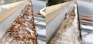 Gutter Cleaning - Before & After - GutterReleaf